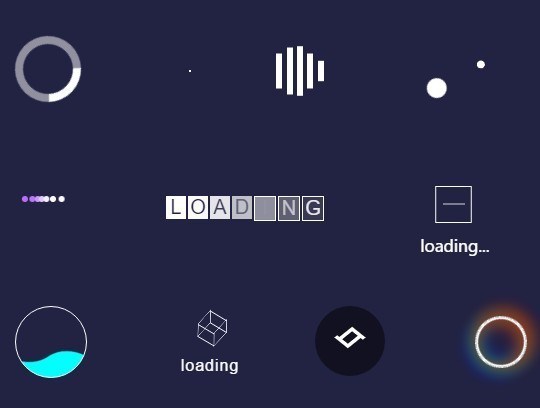 ⭐ Colección de indicadores de carga CSS/CSS3 puro-efecto de carga ...