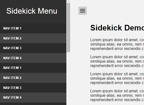 ⭐ Menú de palanca de CSS pura-Sidekick TodoCodigo.net