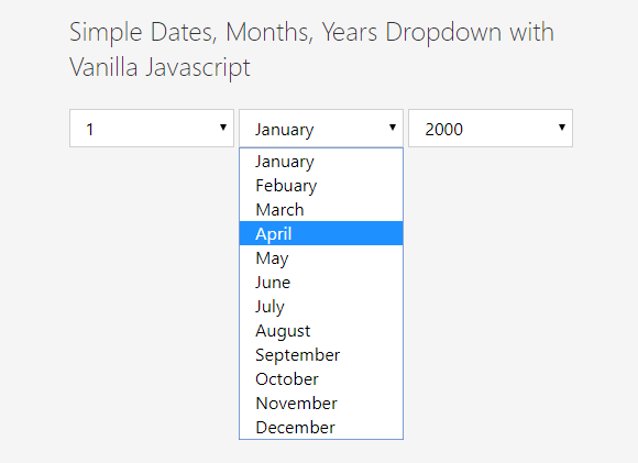 ⭐ Selector de fecha desplegable mínimo en Vanilla JavaScript TodoCodigo.net