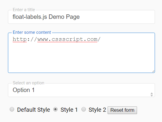 ⭐ Patrón de etiqueta flotante de JavaScript puro para campos de formulario-Float-Labels. js ...