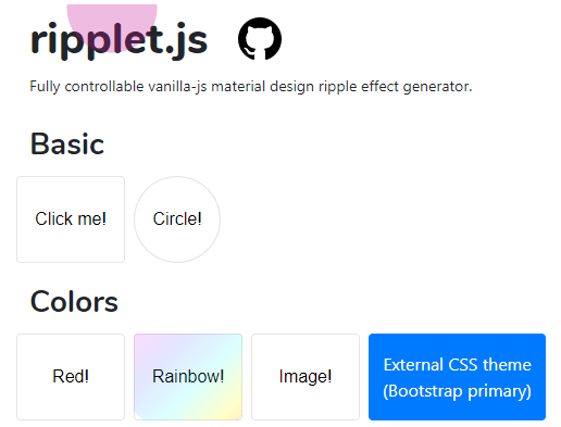 ⭐ Efecto de ondulación de material en Vanilla JavaScript-Ripplet. js TodoCodigo.net