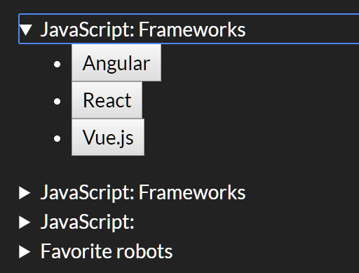 ⭐ Divulgación menú alternar con HTML details Element TodoCodigo.net