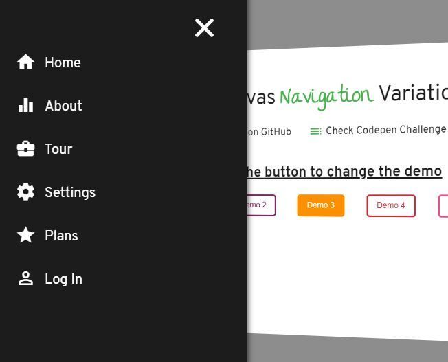 ⭐ 5 variaciones de navegación de hamburguesa fuera de lienzo TodoCodigo.net