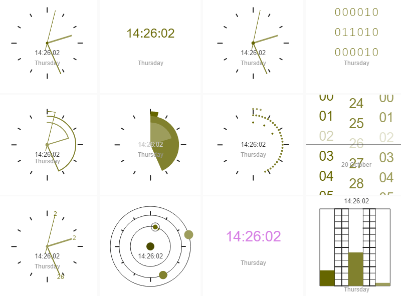 ⭐ Biblioteca de JavaScript reloj basado en canvas-CanvasClock ...