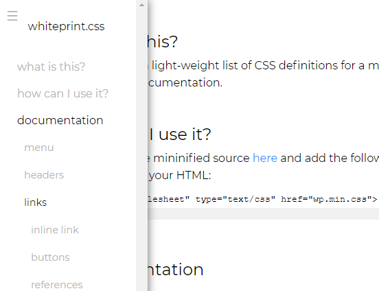 ⭐ Marco CSS moderno para páginas de documentación-Whiteprint. CSS TodoCodigo.net