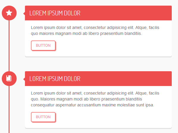 ⭐ Línea de tiempo de estilo plano adaptable con Pure CSS/CSS3 TodoCodigo.net