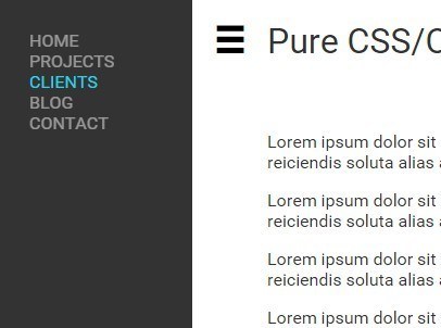 ⭐ Puro CSS/CSS3 navegación lateral fuera de la pantalla TodoCodigo.net